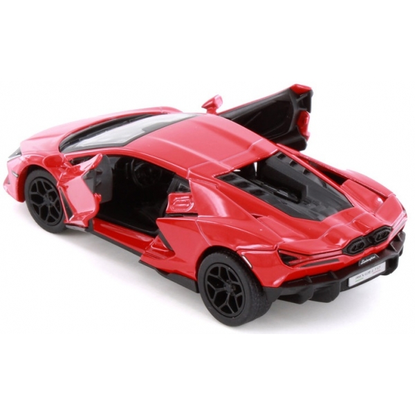 Macheta metalica Kinsmart, Lamborghini Revuelto, 12 cm, Rosu - Brandtoys.ro