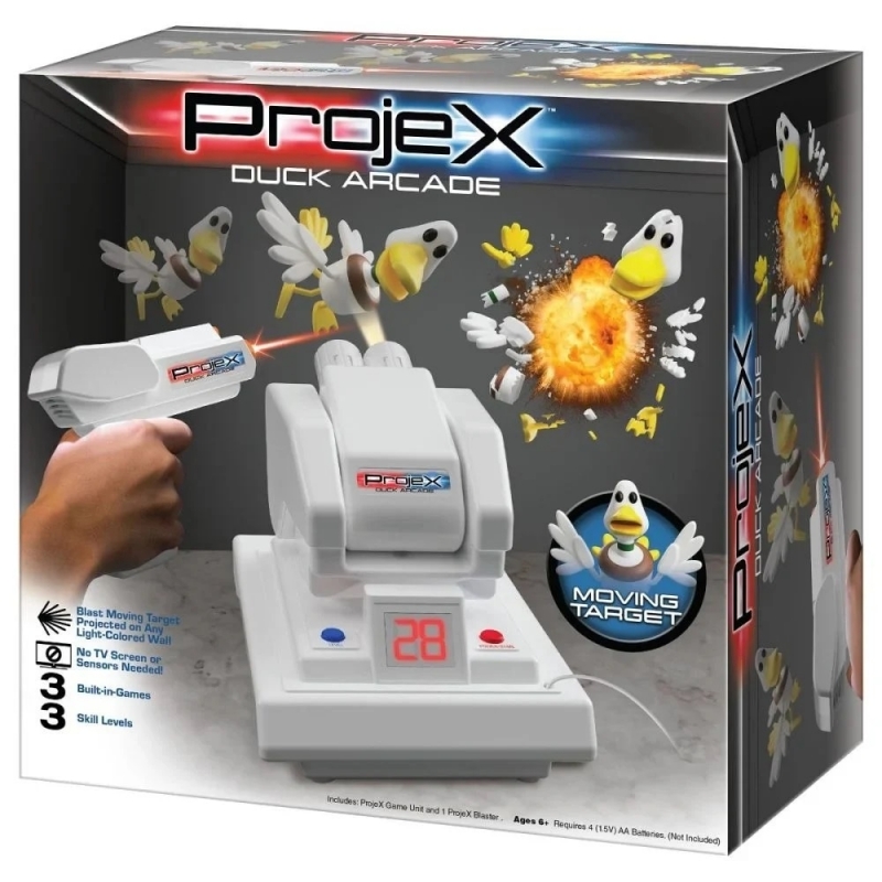 Consola de jocuri cu proiector si 1 blaster, Laser X, ProjeX Duck ...