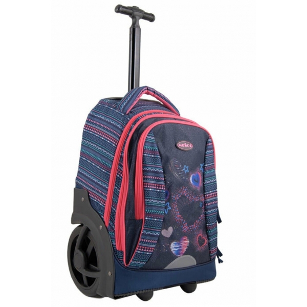 Troler Fashion Mesco cu roti mari - Inimioare H19016 - Brandtoys.ro