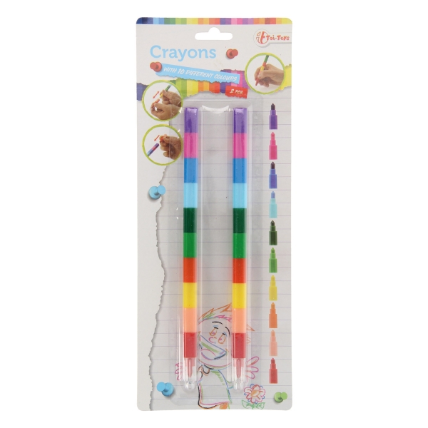 Set de 2 carioci 10in1 pe baza de ulei, Multicolor - Brandtoys.ro