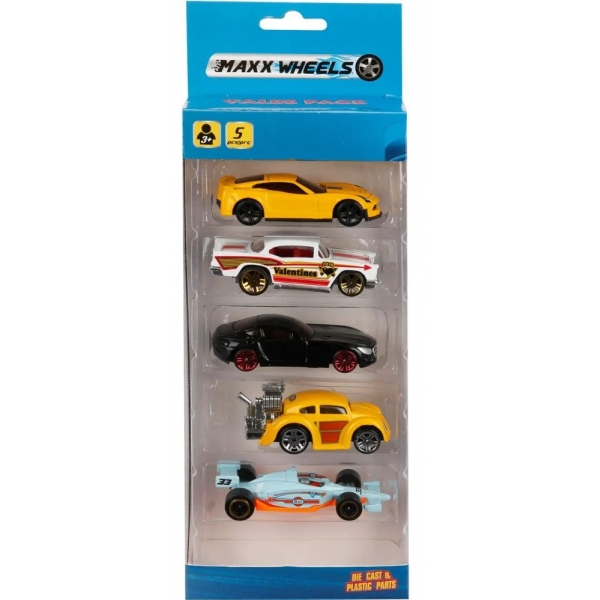 Set 5 masinute Maxx Wheels, Diverse modele - Brandtoys.ro