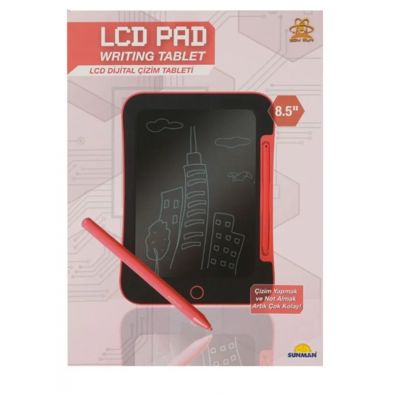 Tableta digitala LCD, pentru scris si desen, Edu Sun, 8.5 inch, Negru ...