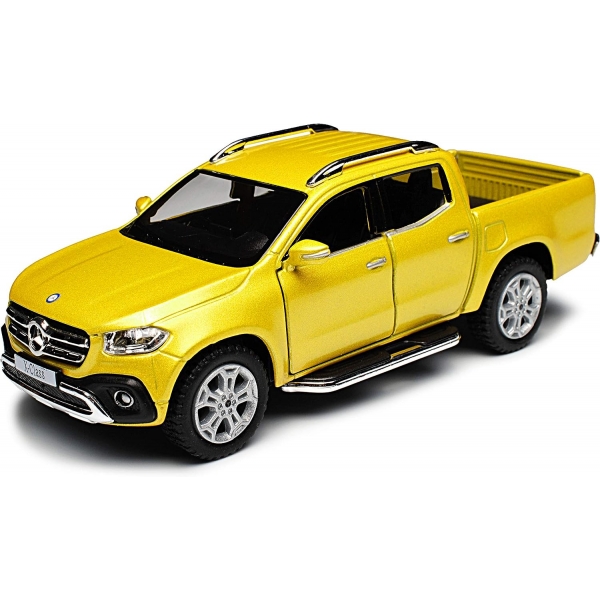 Macheta metalica 1:34 Kinsmart Mercedes-Benz X-Class, Galben, 12cm ...