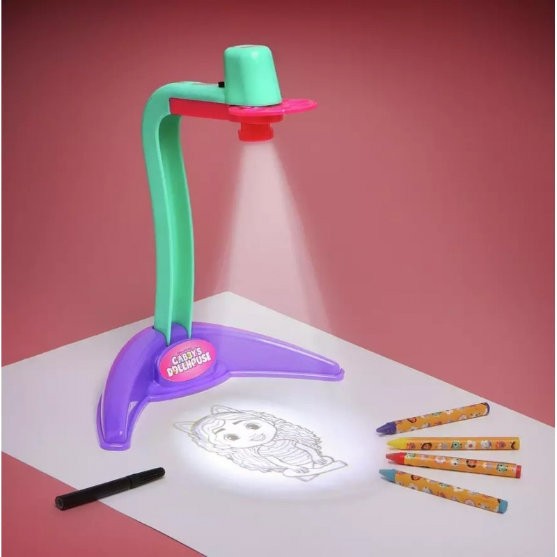 Proiector cu 14 imagini si creioane colorate Gabby's Dollhouse ...