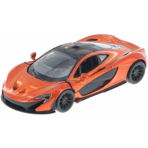 Macheta metalica Kinsmart 1:36 McLaren P1, Portocaliu, 12 cm - Brandtoys.ro