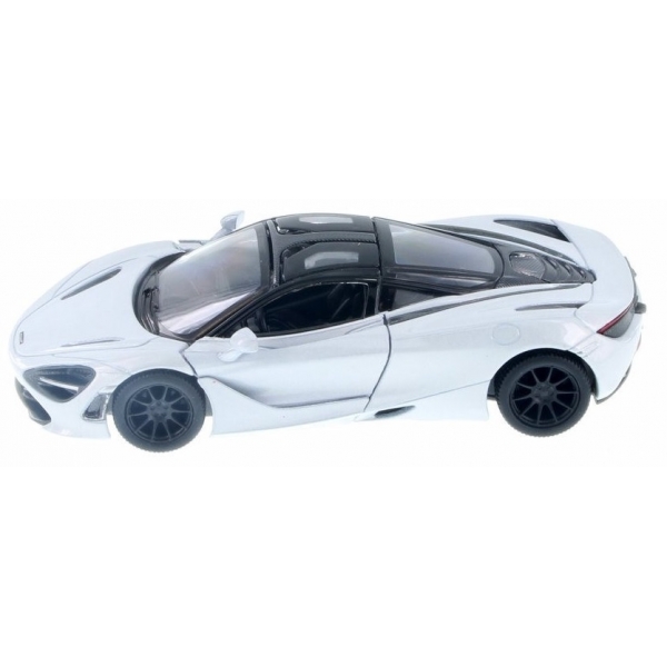 Macheta metalica Kinsmart 1:36 McLaren 720S, Alb, 12 cm - Brandtoys.ro