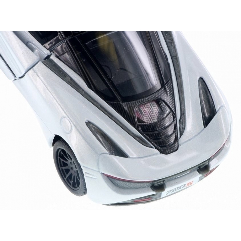 Macheta metalica Kinsmart 1:36 McLaren 720S, Alb, 12 cm - Brandtoys.ro