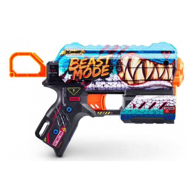 Pistol cu gloante de burete, Zuru X-Shot Skins Flux Beast Out, 8 ...